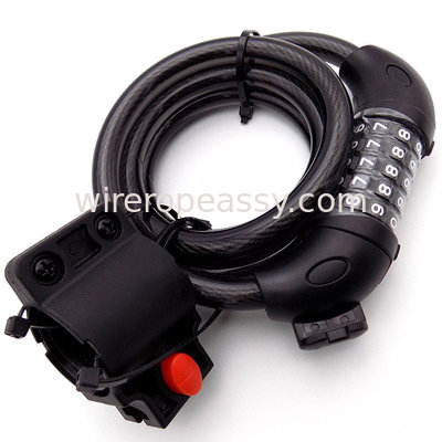 Durable Anti-Theft Motorcycle Cable Lock / Bicycle Combination Lock