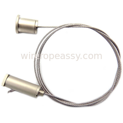 Flexible Pearl Nickel Lamp Hanging Kit 1.2mm 7*7 Steel Wire Rope OEM ODM Service