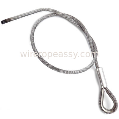 High Precision Wire Rope Cable Assemblies 7x7 High Tension Galvanized Steel Wire