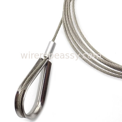 High Precision Wire Rope Cable Assemblies 7x7 High Tension Galvanized Steel Wire