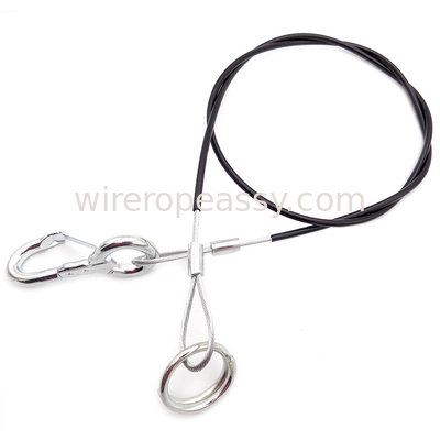 Zinc Coated Wire Rope Assembly With Snap Hook / Steel Cable Assembly