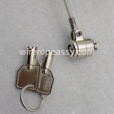 Ø 3.0mm Retractable Laptop Steel Cable Lock with New Type keys