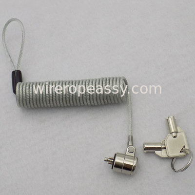 Ø 3.0mm Retractable Laptop Steel Cable Lock with New Type keys