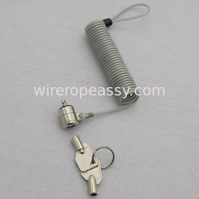Ø 3.0mm Retractable Laptop Steel Cable Lock with New Type keys