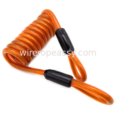 Steel Wire Coated PU Safety Tool Lanyards with Carabiner Snap Hook