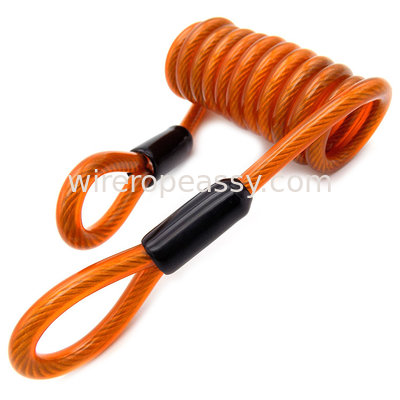Steel Wire Coated PU Safety Tool Lanyards with Carabiner Snap Hook