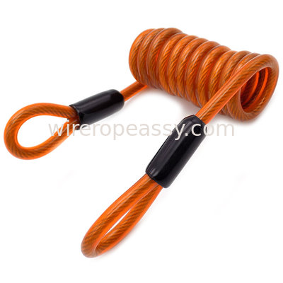 Steel Wire Coated PU Safety Tool Lanyards with Carabiner Snap Hook