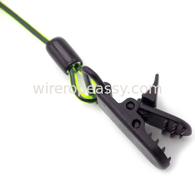 3.0mm Safety Double Color PU Coated Safety Coil Tool Lanyard With Plastic Swivel Hook