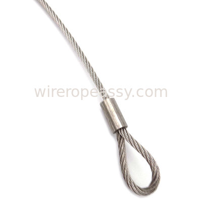 High Quality Wire Rope Assembly Security Steel Lanyard Stainless Steel Wire Sling With Pin