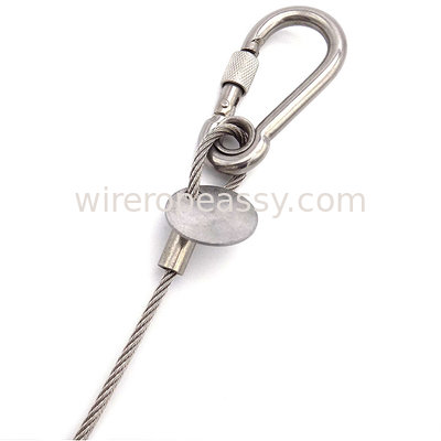 High Quality Wire Rope Assembly Security Steel Lanyard Stainless Steel Wire Sling With Pin