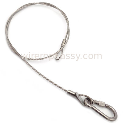 High Quality Wire Rope Assembly Security Steel Lanyard Stainless Steel Wire Sling With Pin