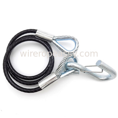 4-6mm  Air Craft  Cable Plastic Coated 7X7 Wire Steel Cable Galvanized Steel Tow Cable