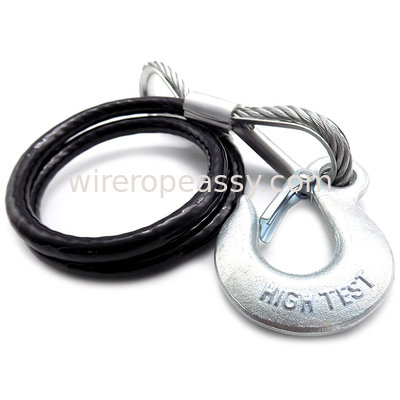 2Ton 1/16" Diameter 7X7 Galvanzied Steel Wire Rope With Loop And Snap Hook On Both Ends