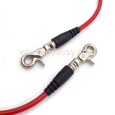 Wire Rope Assembly Security Dog Steel Cable with Lobster buckle Hook