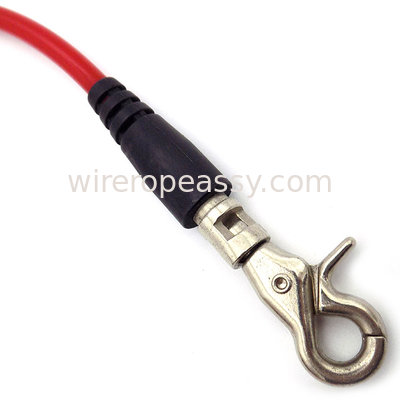 Wire Rope Assembly Security Dog Steel Cable with Lobster buckle Hook