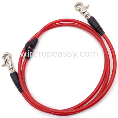Wire Rope Assembly Security Dog Steel Cable with Lobster buckle Hook