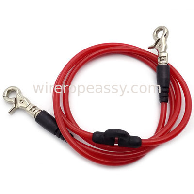 Wire Rope Assembly Security Dog Steel Cable with Lobster buckle Hook