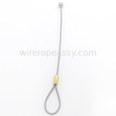 Wire Rope Assembly Security Steel Lanyard Stainless Steel Wire With Ball All Dimentions Avaliable