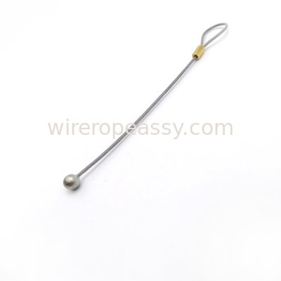 Wire Rope Assembly Security Steel Lanyard Stainless Steel Wire With Ball All Dimentions Avaliable