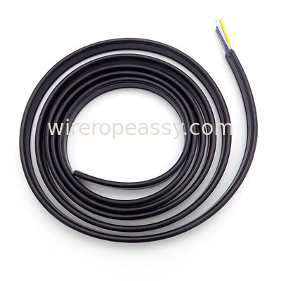 Wire Rope Assembly Security Steel Lanyard Stainless Steel Wire With Electric Black Coating All Dimentions Avaliable