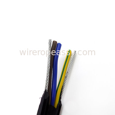 Wire Rope Assembly Security Steel Lanyard Stainless Steel Wire With Electric Black Coating All Dimentions Avaliable