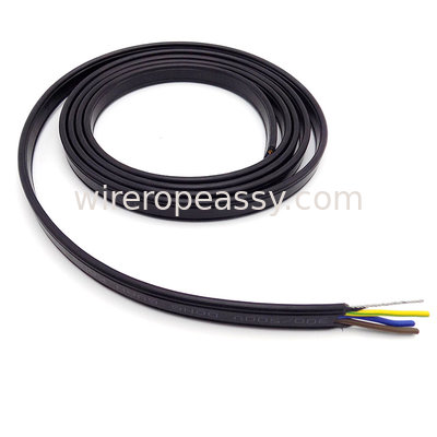 Wire Rope Assembly Security Steel Lanyard Stainless Steel Wire With Electric Black Coating All Dimentions Avaliable