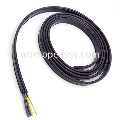 Wire Rope Assembly Security Steel Lanyard Stainless Steel Wire With Electric Black Coating All Dimentions Avaliable