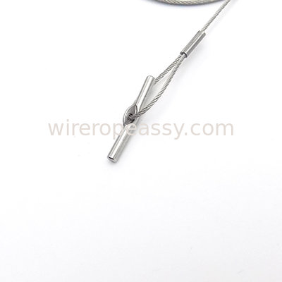 Wire Rope Assembly Security Steel Lanyard Stainless Steel Wire With Both Doghook And Pin All Dimentions Available