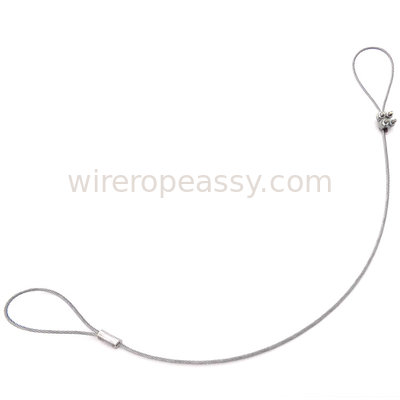 Wire Rope Assembly Security Steel Lanyard Stainless Steel Wire, Both Side Ball, Silver Colour All Dimentions Available