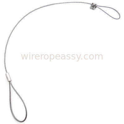 Wire Rope Assembly Security Steel Lanyard Stainless Steel Wire, Both Side Ball, Silver Colour All Dimentions Available