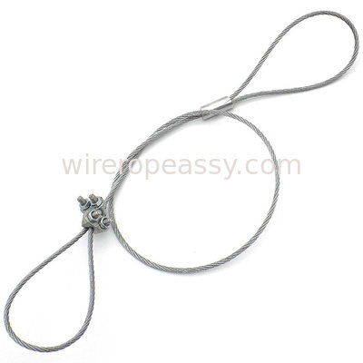 Wire Rope Assembly Security Steel Lanyard Stainless Steel Wire, Both Side Ball, Silver Colour All Dimentions Available