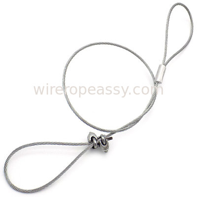Wire Rope Assembly Security Steel Lanyard Stainless Steel Wire, Both Side Ball, Silver Colour All Dimentions Available