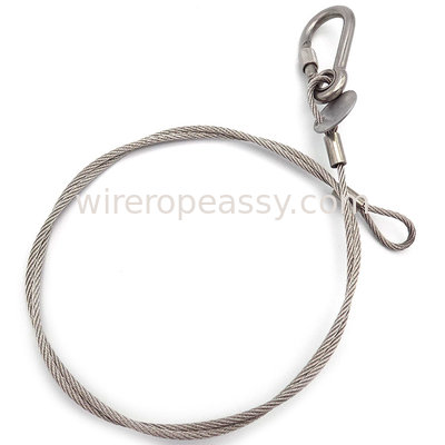 Wire Rope Assembly Safety Galvanized and Steel  Doghook Cable For Harsh Environments All Dimentions Available