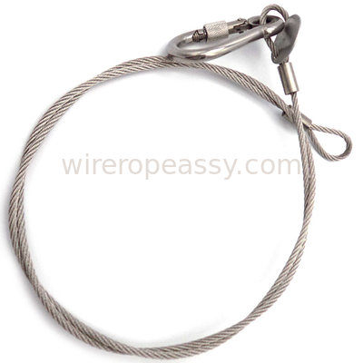 Wire Rope Assembly Safety Galvanized and Steel  Doghook Cable For Harsh Environments All Dimentions Available