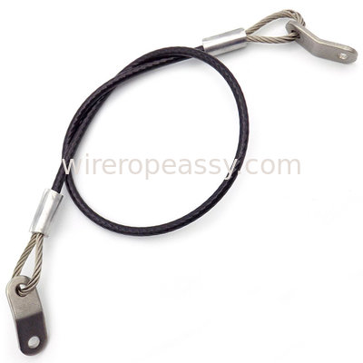 Wire Rope Assembly 1mm Steel Black  Coating PVC Pin