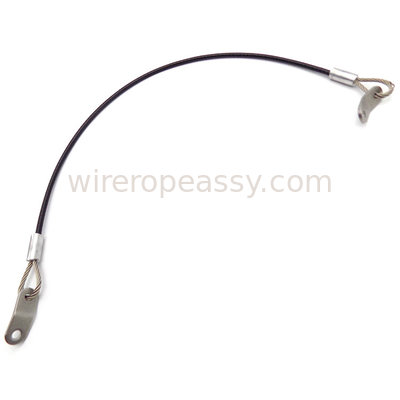Wire Rope Assembly 1mm Steel Black  Coating PVC Pin