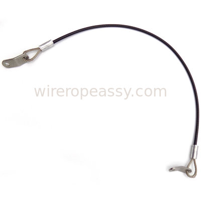 Wire Rope Assembly 1mm Steel Black  Coating PVC Pin
