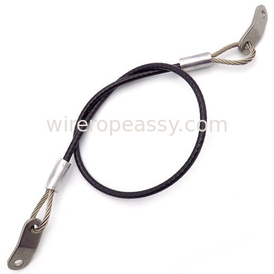 Wire Rope Assembly 1mm Steel Black  Coating PVC Pin