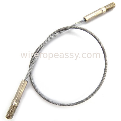 Wire Rope Assembly Thread Both Side  Steel Wire Cable with Silver Coating