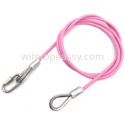 Wire Rope Assembly Hiking Mountains Safety Cable With Colourful Shaps