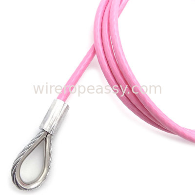 Wire Rope Assembly Hiking Mountains Safety Cable With Colourful Shaps