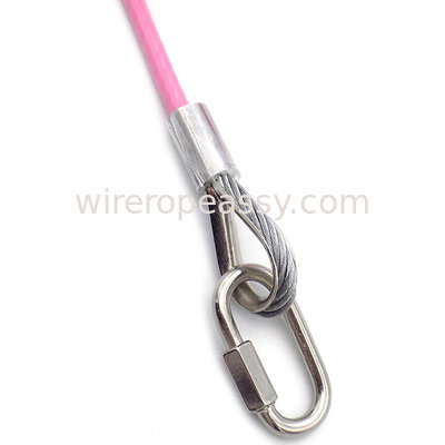 Wire Rope Assembly Hiking Mountains Safety Cable With Colourful Shaps