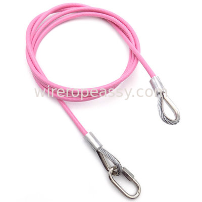 Wire Rope Assembly Hiking Mountains Safety Cable With Colourful Shaps