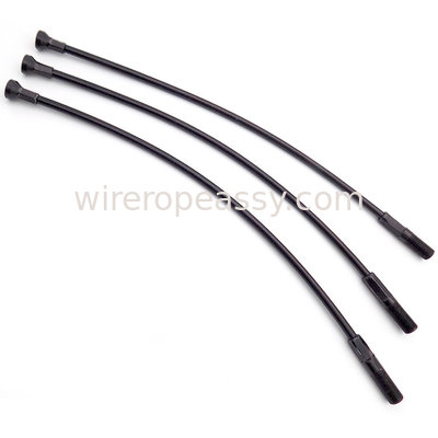 Wire Rope Assembly  Steel Lanyard Stainless Steel Wire With Black Thread Both Sides All Dimentions Available