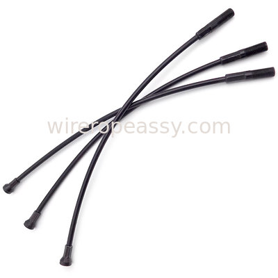 Wire Rope Assembly  Steel Lanyard Stainless Steel Wire With Black Thread Both Sides All Dimentions Available