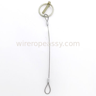 Wire Rope Assembly Security Steel Lanyard Stainless Steel Wire With Ball Include A Thimble