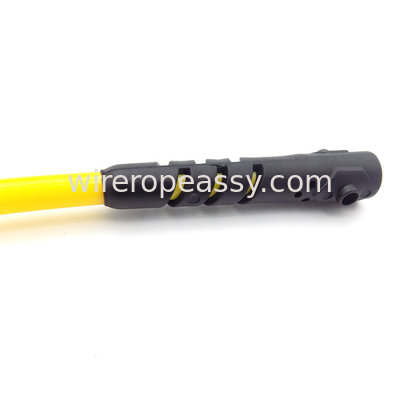 5.0mm Yellow Green PU Customized Safety Stainless Rope Diving Fishing Spring Coil Cable Retractable Tool Lanyard