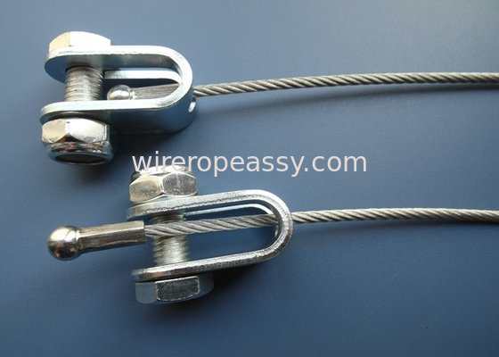 3.2 mm Wire Rope Assembly Glavanized Steel Cable With U Shape Swivels