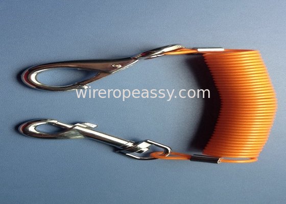 Diving Tool Lanyards Safety Emergency Dual Steel Hook Spring Cable