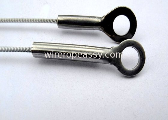 Stainless Steel Wire Rope Assembly  With Stainless Eyelet Terminals For Industrial Uses